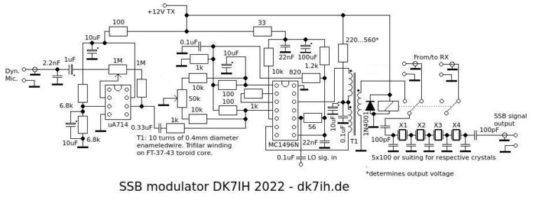 Classical QRP Circuits: An SSB generator with the MC1496N mixer IC ...